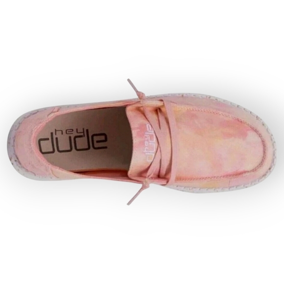 Hey Dude | Shoes | Hey Dude Wendy Tie Dye Lemon Ombre Boho Loafers Pink ...